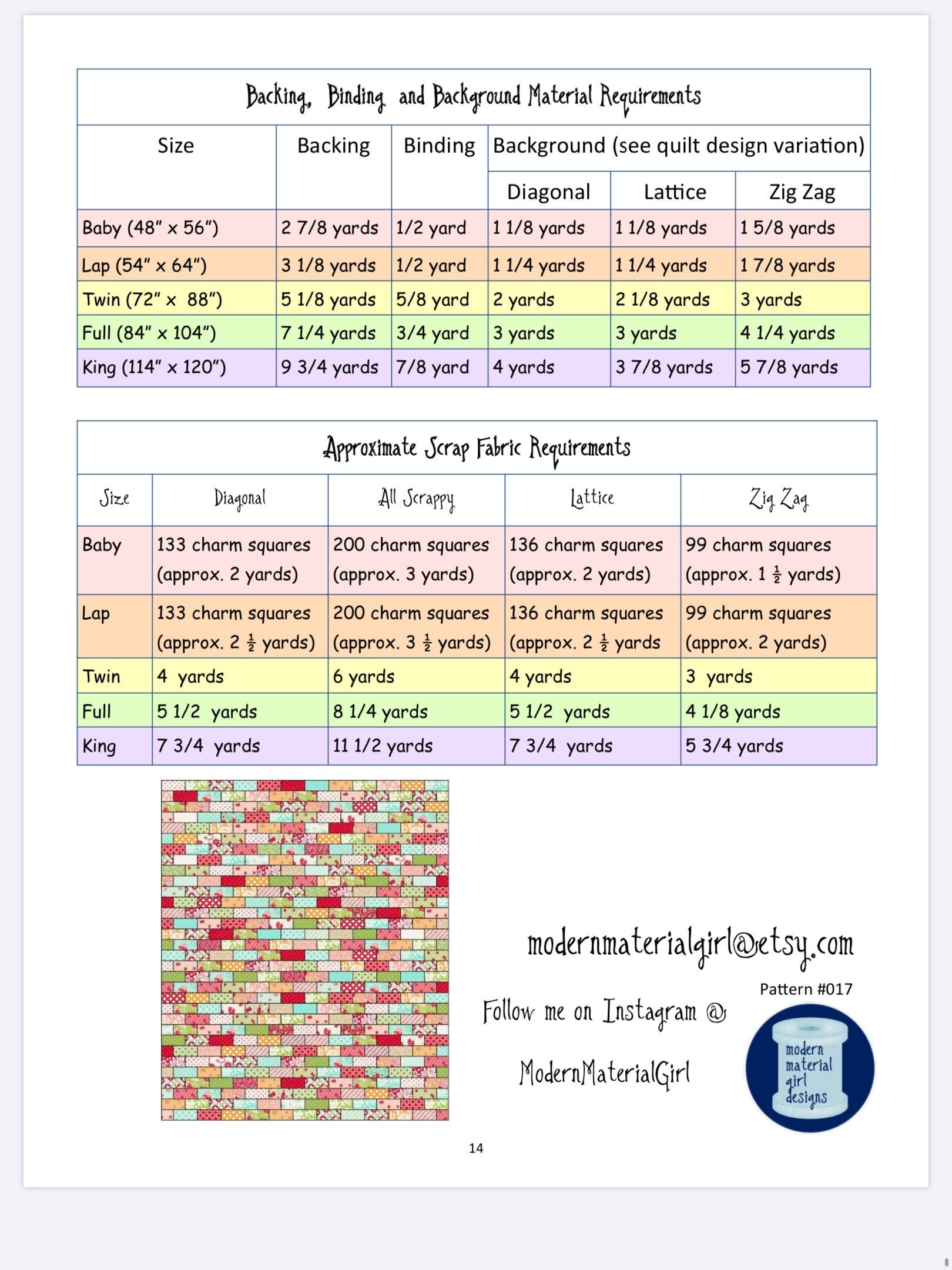 PDF PATTERN Staggered Bricks Quilt..4 Design Variations - Etsy Australia