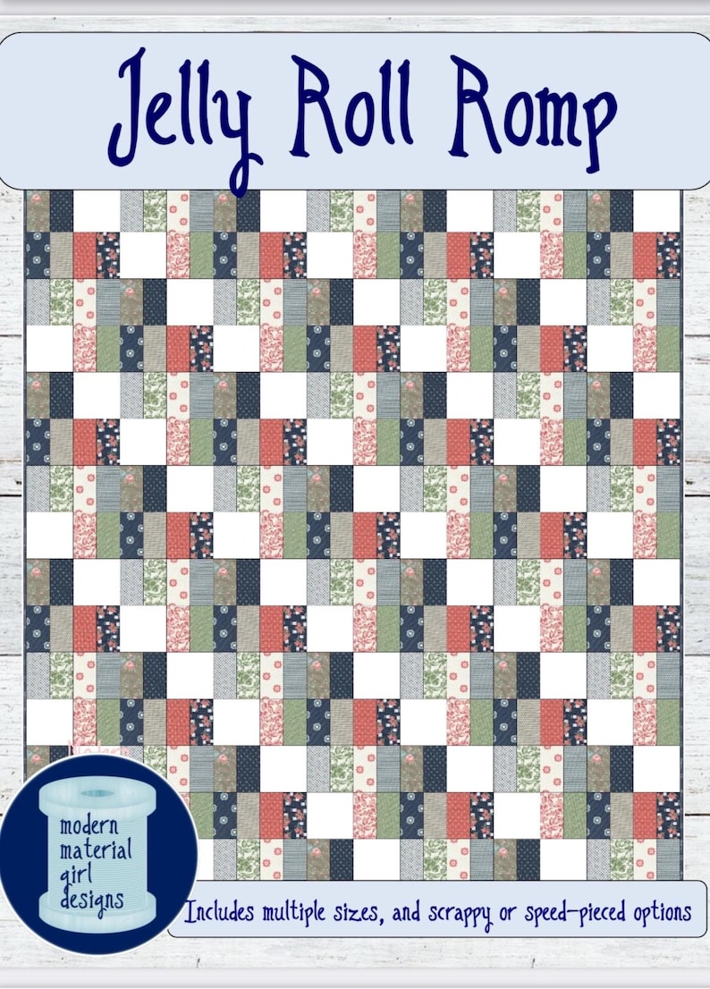 Jelly Roll Romp Quilt Pattern: Beginner Friendly (PDF Pattern) - Etsy