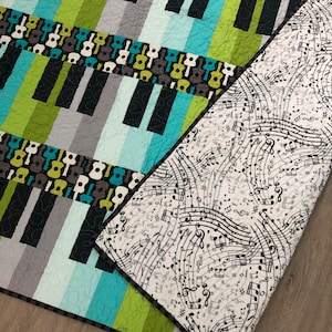 PDF PATTERN Piano Keys Quilt -- Baby, Lap, Twin, Full, Queen, King ...