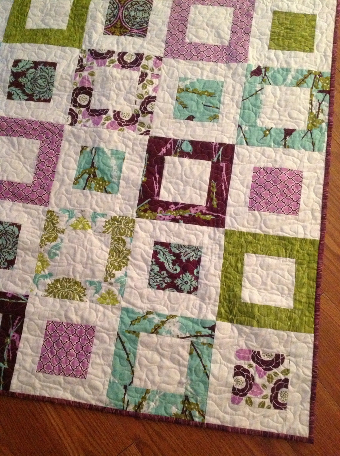 Aviary 2 Lap or Baby Quilt-- Pattern Also Available --lilac, Purple ...
