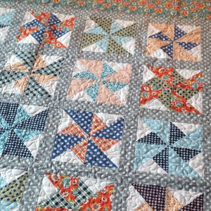 PDF Quilt Pattern -- Pinwheel Parade-- Multiple Size Options -- Instant ...