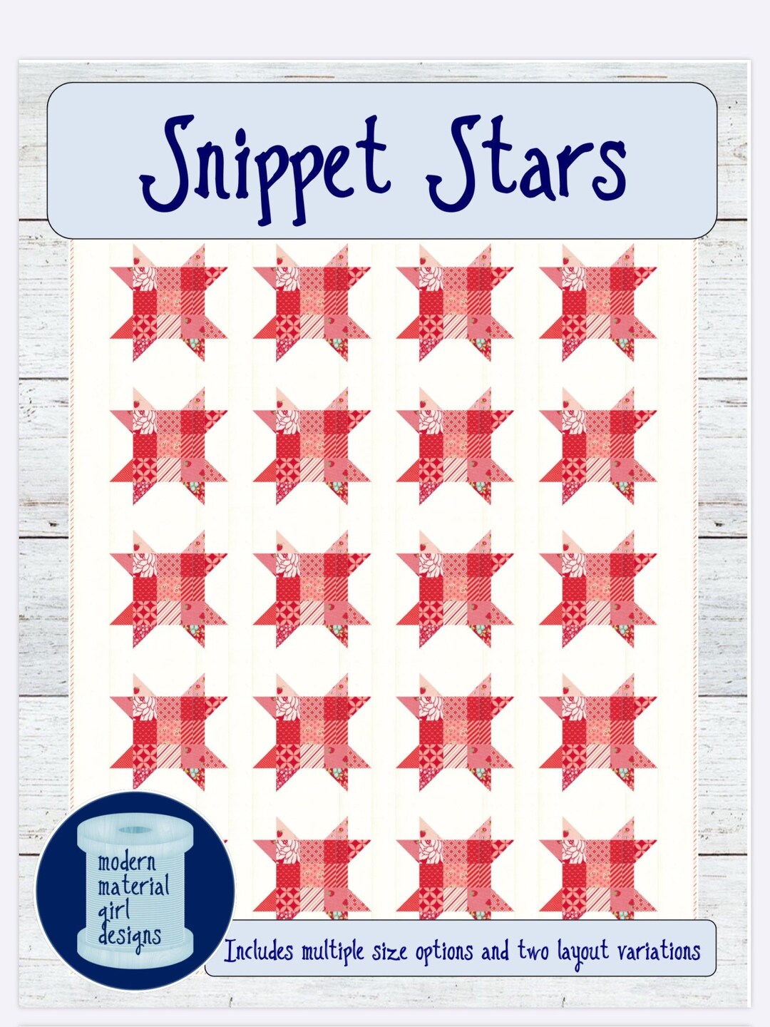 PDF Quilt Pattern - Snippet Stars — Easy, Multiple Sizes, Precut ...