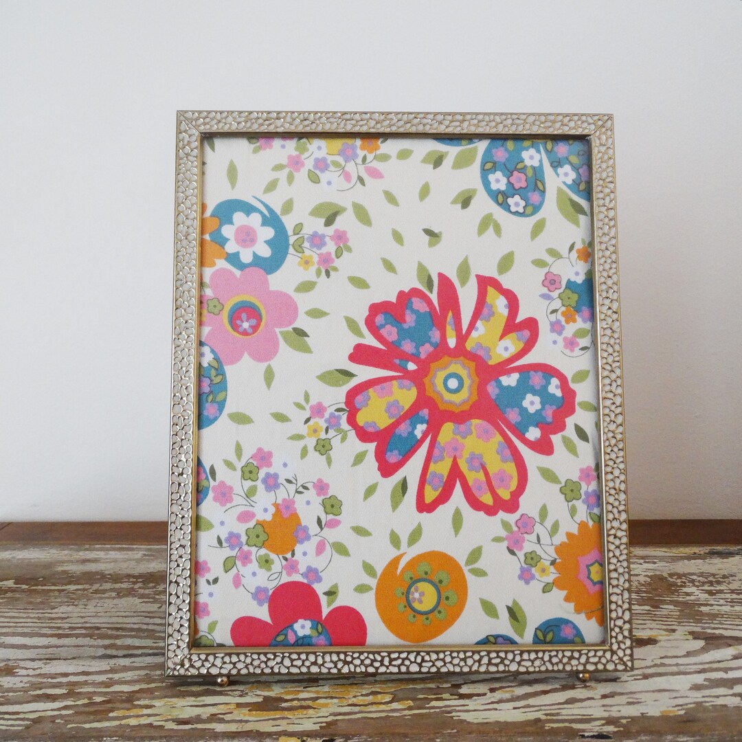 Vintage 8 X 10 Gold and White Picture Frame - Gold-tone Simple Pebbled ...