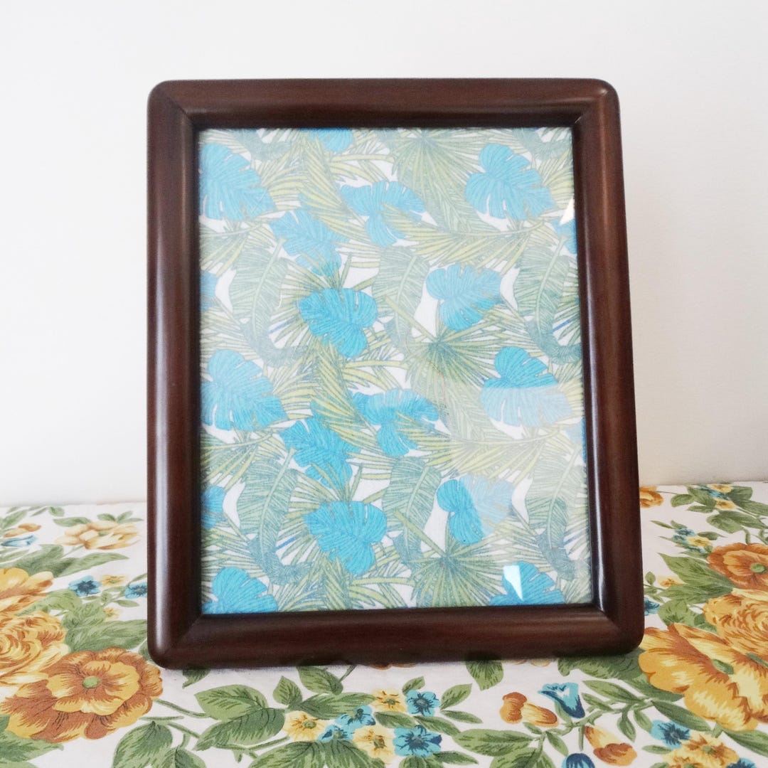 Vintage Dark Wood Frame Walnut Rectangular MCM Frame 8 X 10 Portrait ...