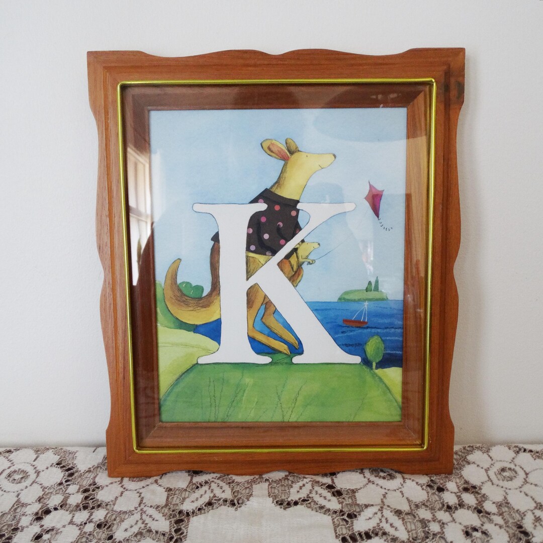 Vintage Curvy Wood Frame - Rectangular, MCM Frame - 8 X 10, 9 X 11 ...