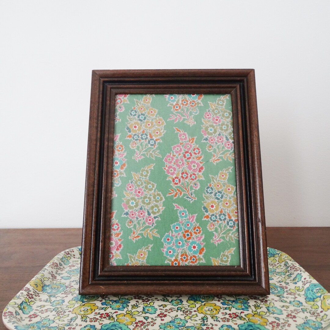 Vintage Solid Dark Wood Frame - Rectangular MCM Frame - 5 X 7 Frame - Simple Minimalist - Scandi ...