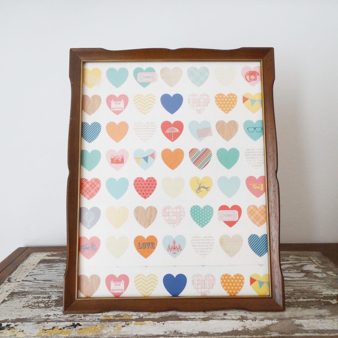 Large Vintage Curvy Dark Wood Frame - Rectangular, MCM Frame - 11 X 14 ...