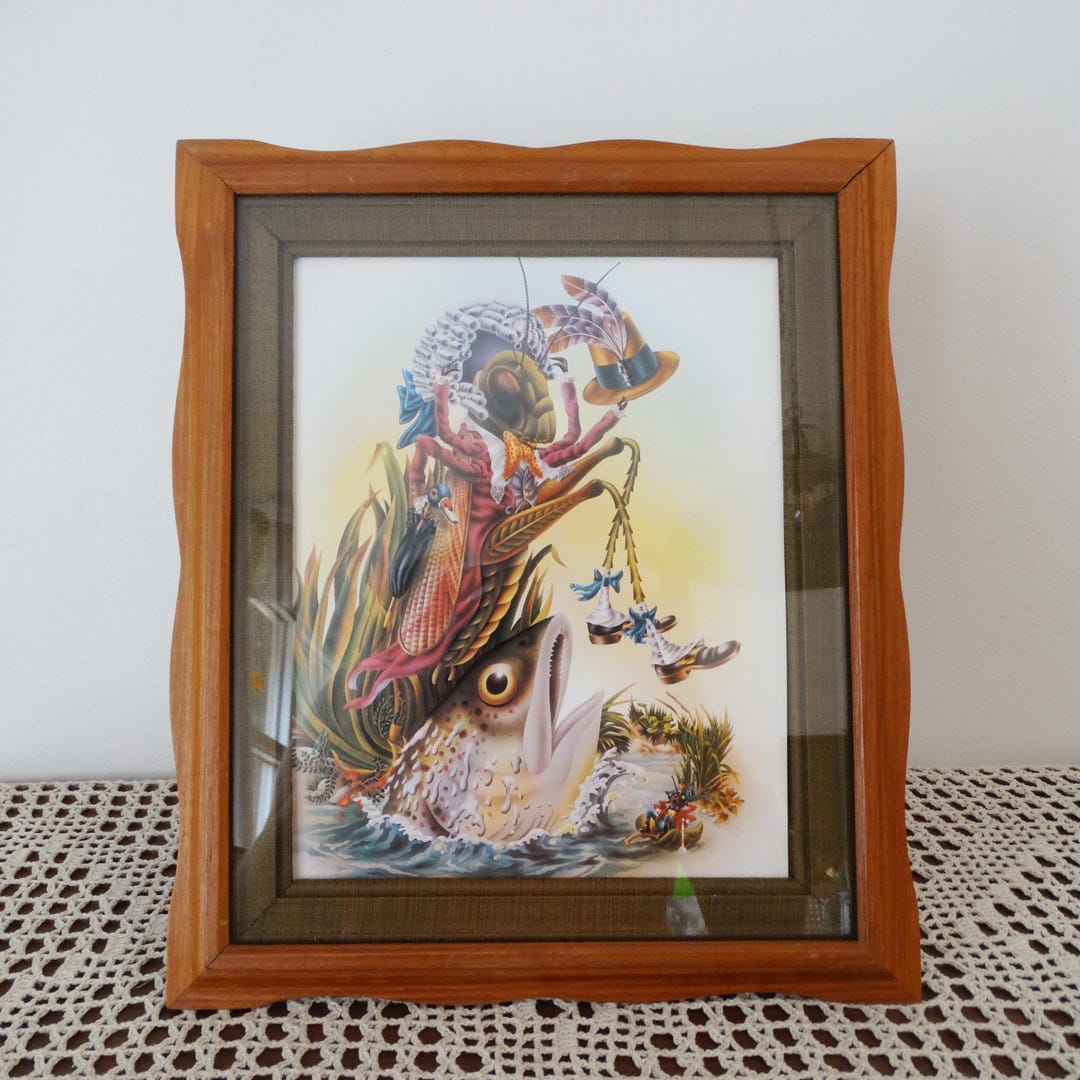 Vintage Curvy Wood Frame Rectangular, MCM Frame 8 X 10, 9 X 11 Portrait ...