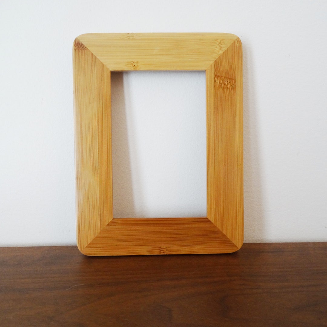 4 X 6 Bamboo Rectangle Open Wall Frame. Rounded Corners. Scandi Minimal ...