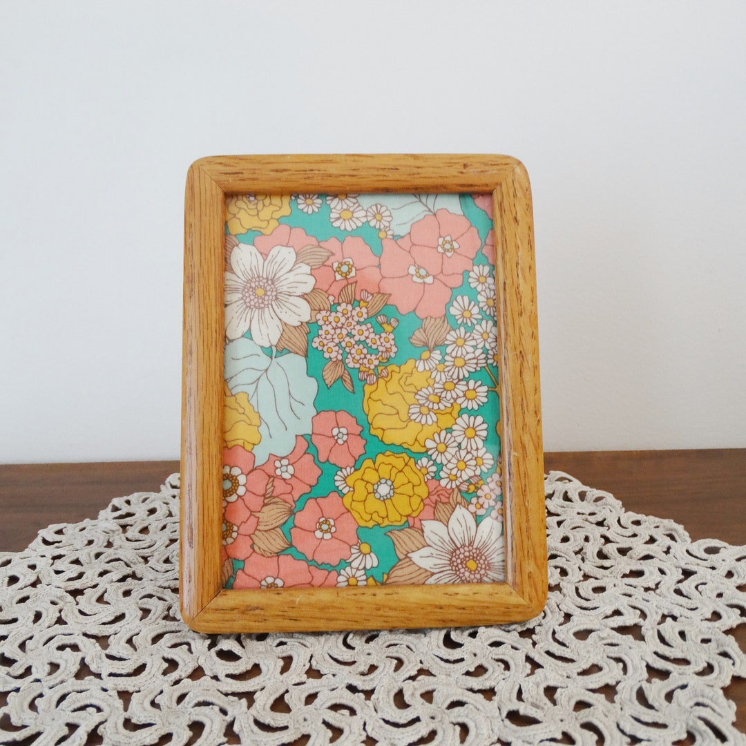 Vintage Wood Frame Rectangular MCM Frame 5 X 7 Frame Simple Minimalist ...