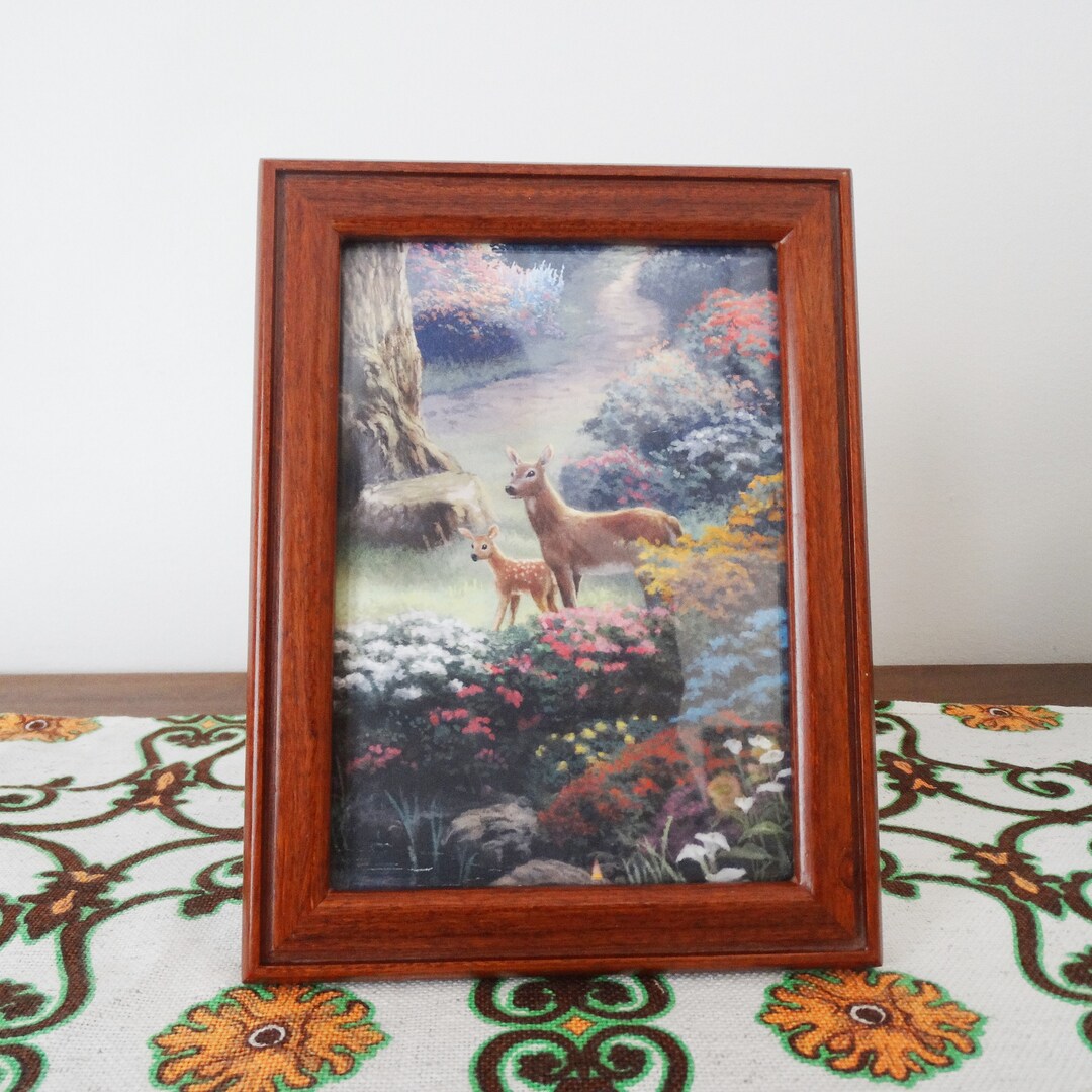 Vintage Teak Wood Frame Rectangular MCM Frame 5 X 7 Frame Simple ...