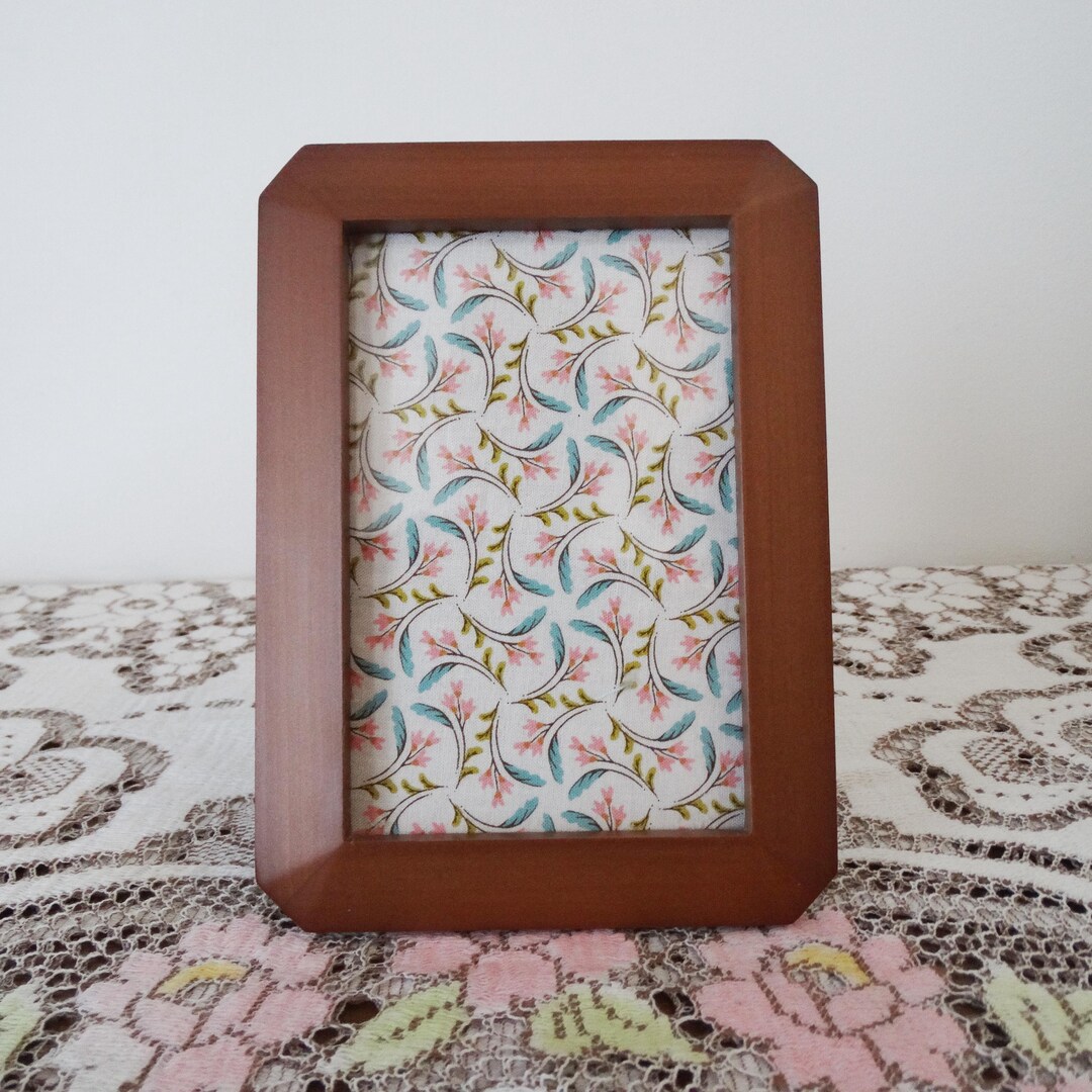 5 X 7 Vintage Honey Wood Frame - Rectangular MCM Frame - Portrait ...