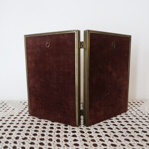 Greek Key Vintage Dark Gold Metal Folding Picture Frame. 5 X 7 ...