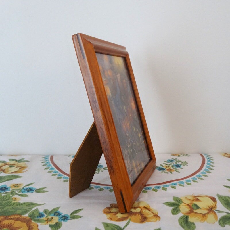 Vintage Wood Picture Frame - MCM Rectangular 5x7, Scandi Decor - Etsy ...