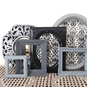 Ornate Grey Gray and Black Picture Frame Grouping Empty Picture Gallery ...