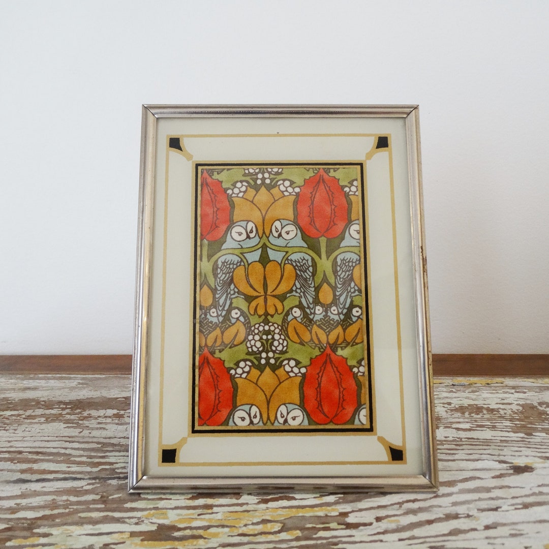 Art Deco Thin Silver Picture Frame Vintage Glass Frame Cream, Black ...