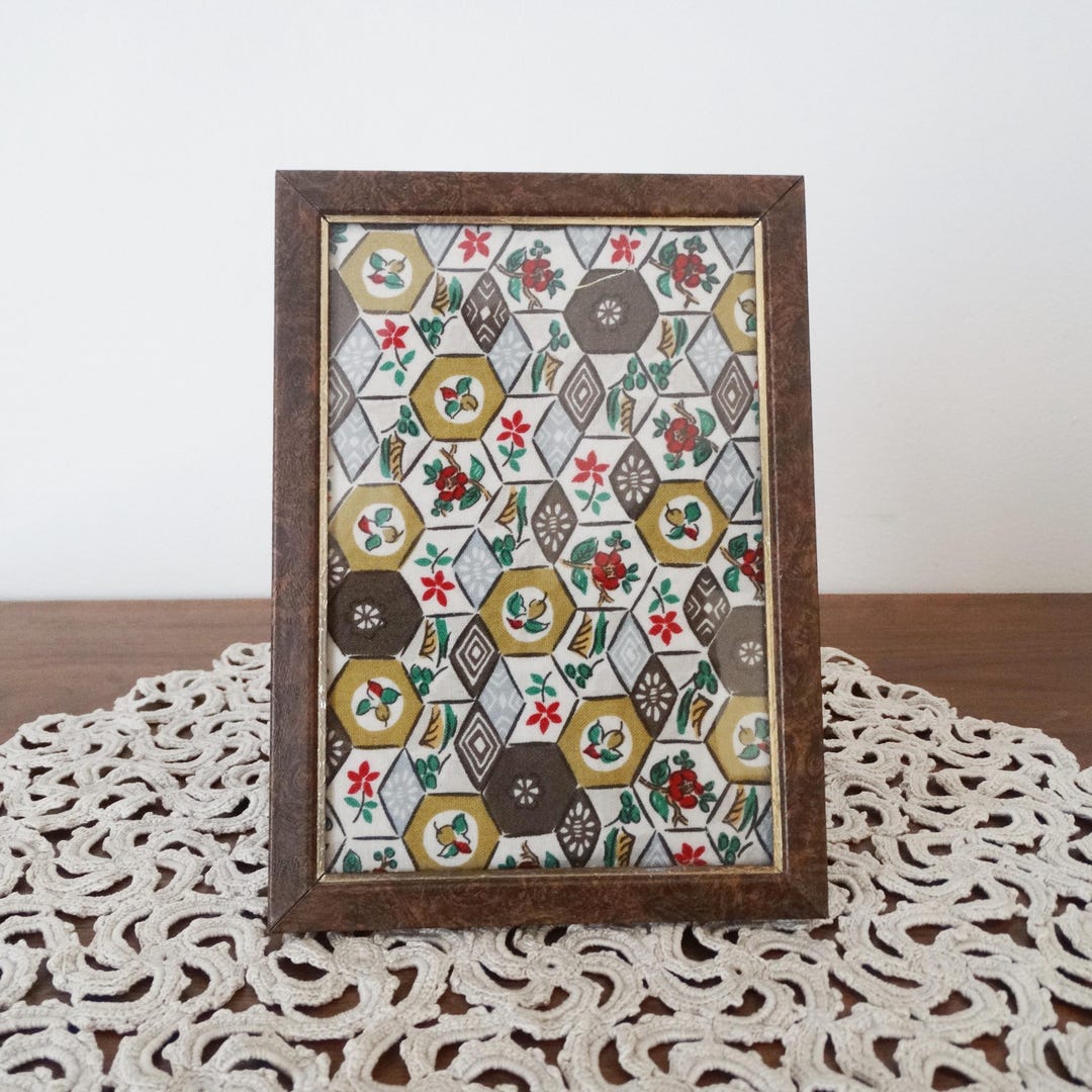 Vintage Brown Vinyl Picture Frame: 5x7 Portrait, 70s Decor - Etsy