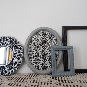 Ornate Grey Gray and Black Picture Frame Grouping Empty Picture Gallery ...