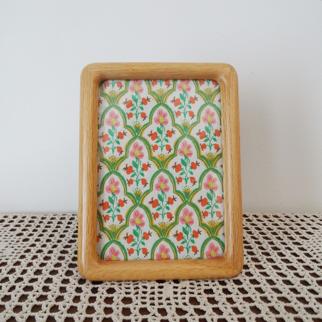 4 X 6 Rounded Corner Vintage Teak Wood Frame - Blonde Pale Rectangular ...