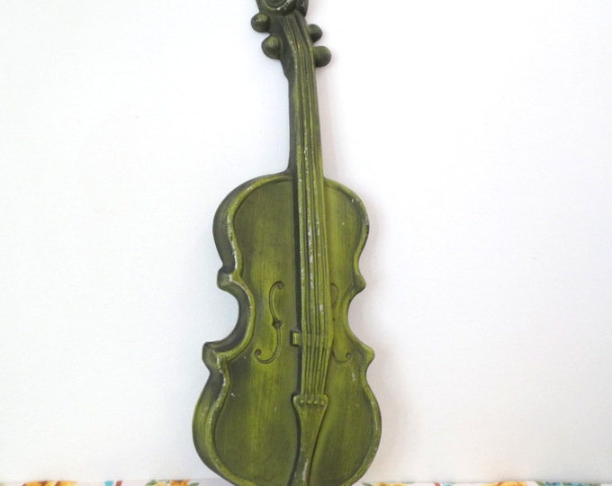 Vintage Green Violin Metal Wall Hanging - Royal Violin - Music Room ...