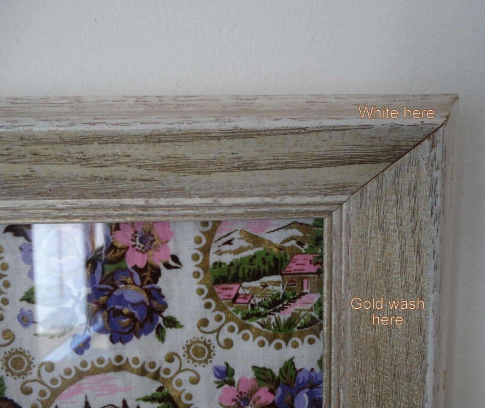 Vintage Wood White and Gold Wash Frame. Antique White Wood - Etsy