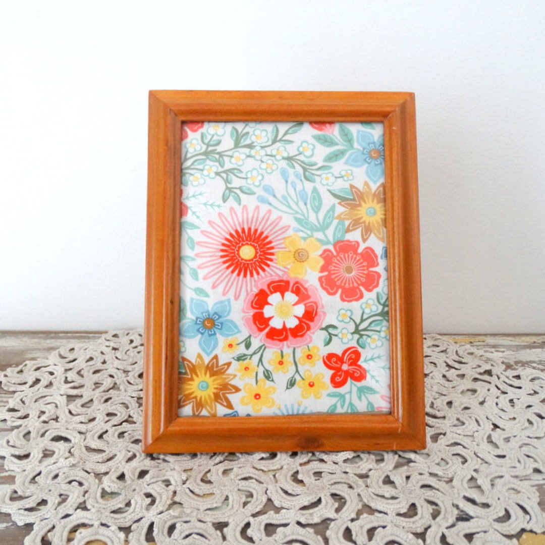 Vintage Wood Frame Rectangular MCM Frame 5 X 7 Frame Simple Minimalist ...