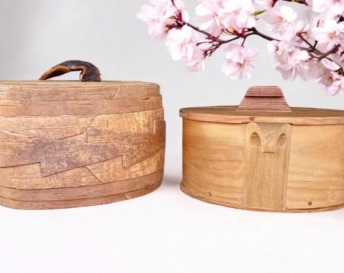Vintage Swedish Handmade Wooden Boxes – Näverask & Svepask – 1960-ies ...