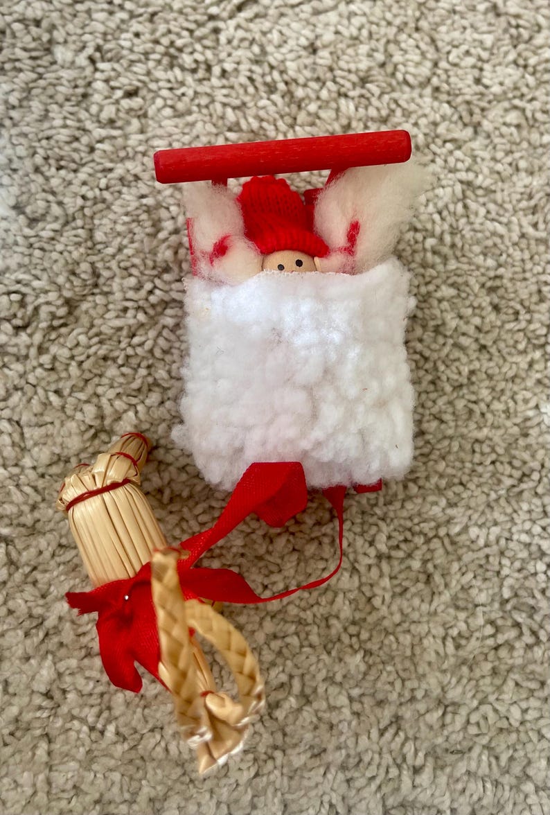 Handmade Swedish Tomte Figurine: Vintage Yule Goat & Pig Folk Art - Etsy