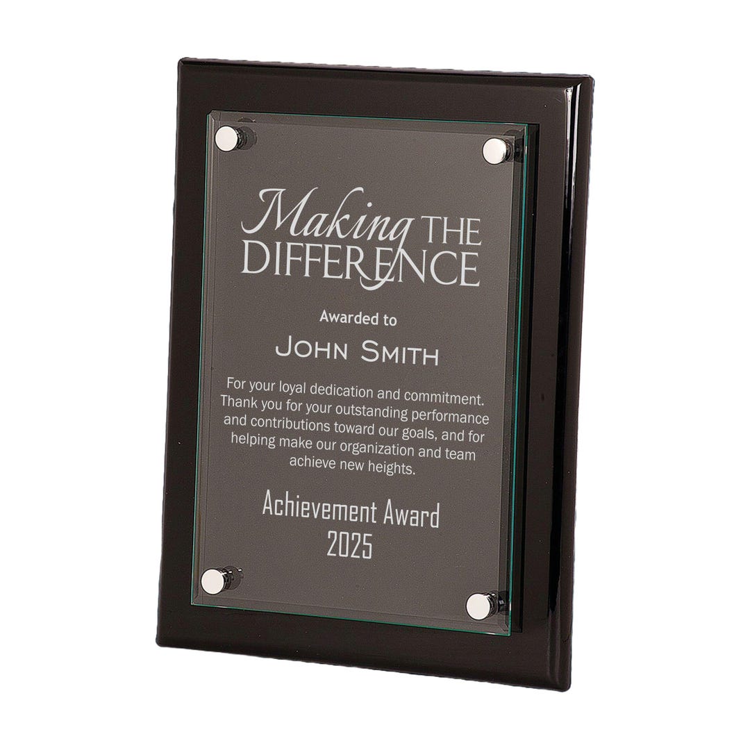 Personalized Award Plaques Making the Difference Customizable 8x10 ...