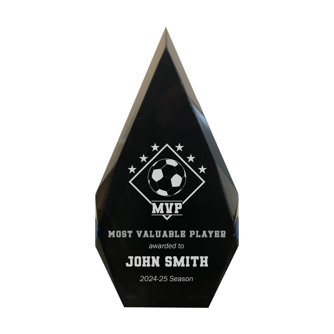 Sports Award Personalized MVP Soccer Player With Custom Name Text ...