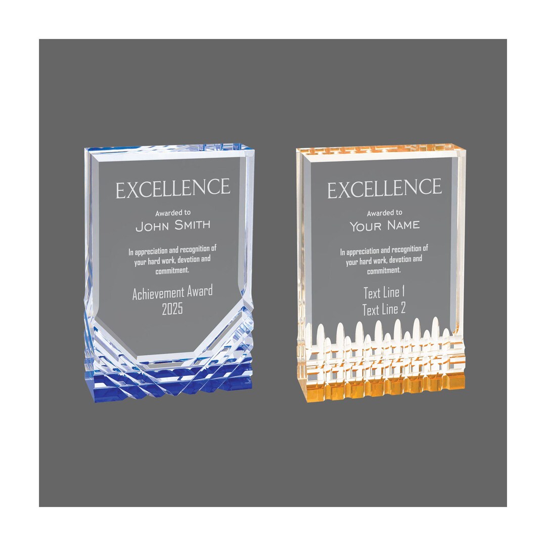 Personalized Excellence Award, Custom Engraved Acrylic Freestanding ...