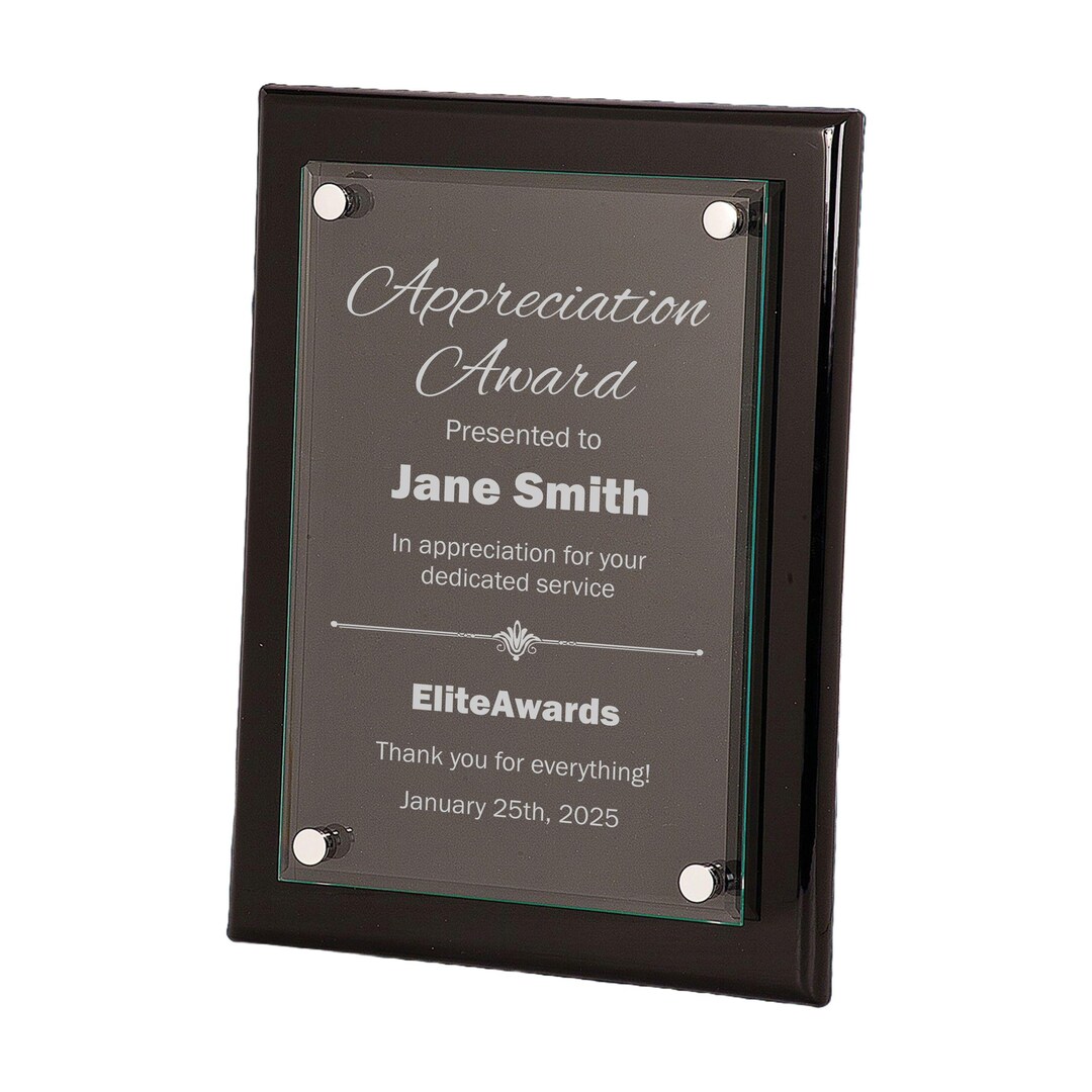 Custom Appreciation Award With Personalized Text Engraved 8x10 Floating ...