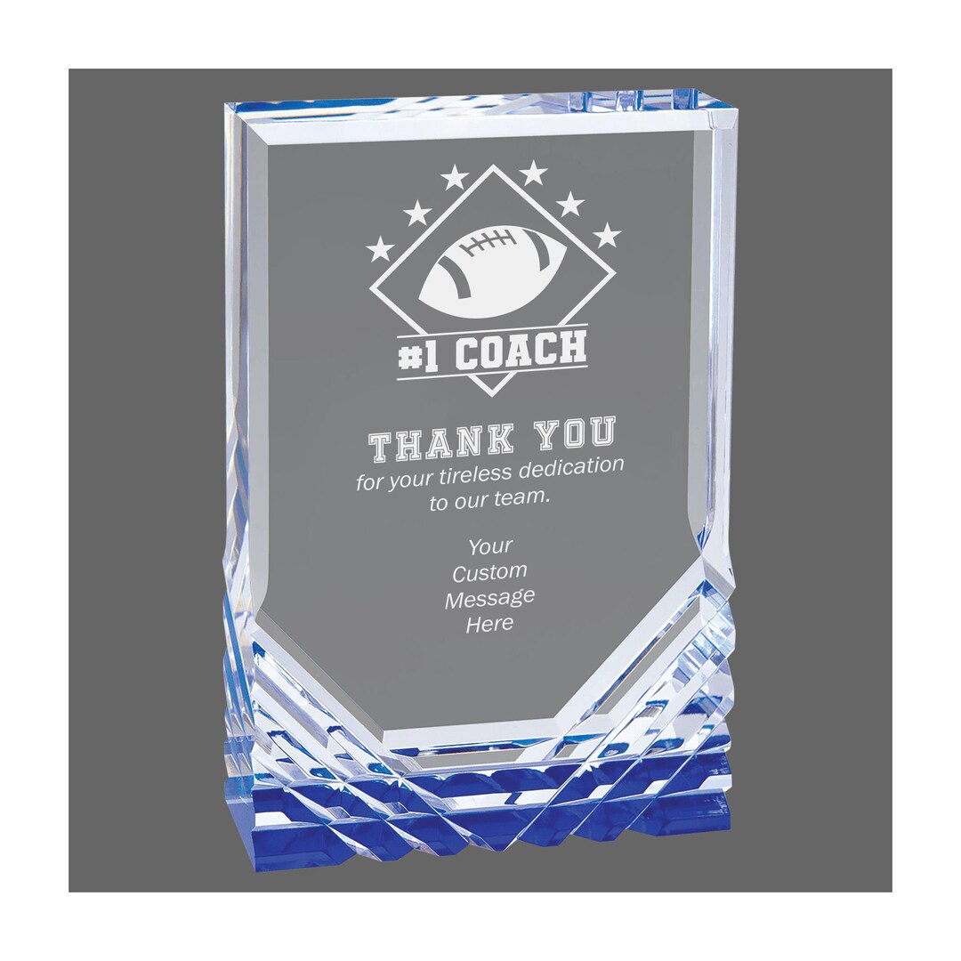 Sports Awards Personalized Football Coach Thank You Gift With Custom ...