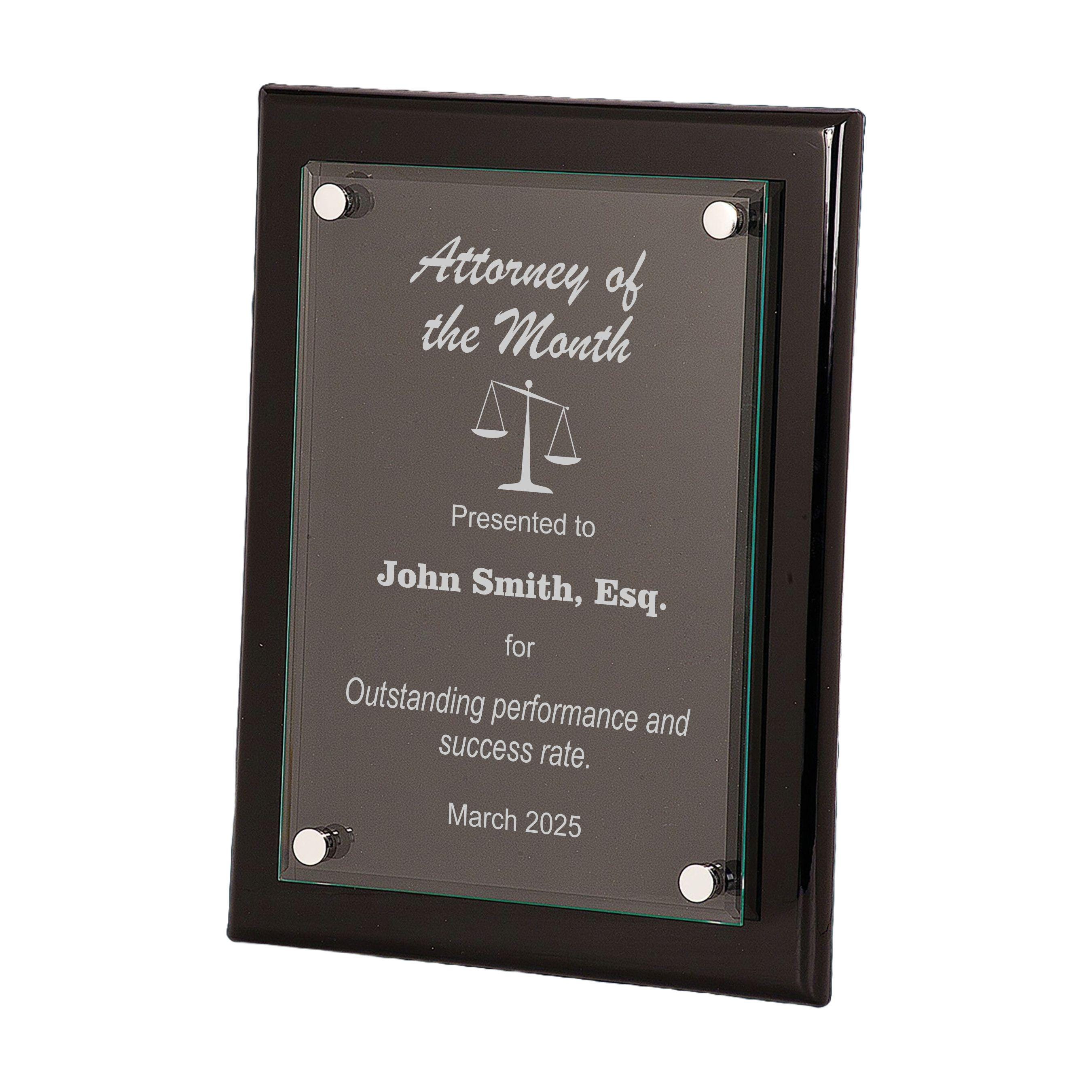 Personalized Award Plaques Lawyer Attorney Scales of Justice ...