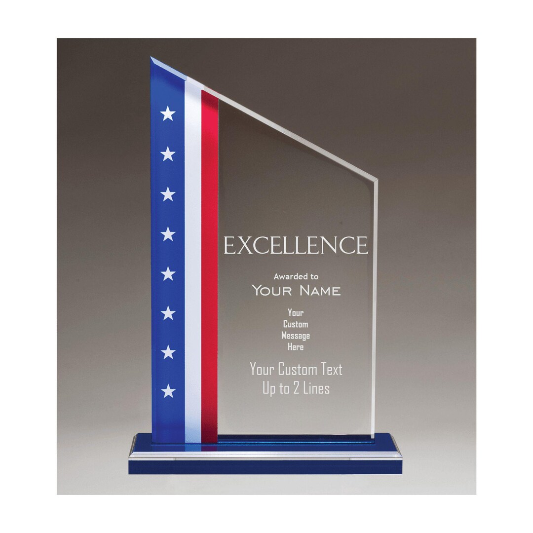 Excellence Award, Fully Custom Engraved Solid Acrylic Trophy With ...