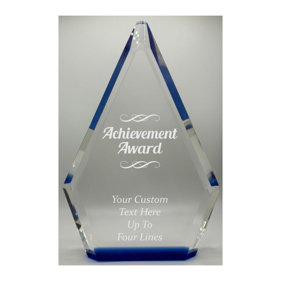Personalized Achievement Award, Customizable Solid Crystal 8 Inch ...