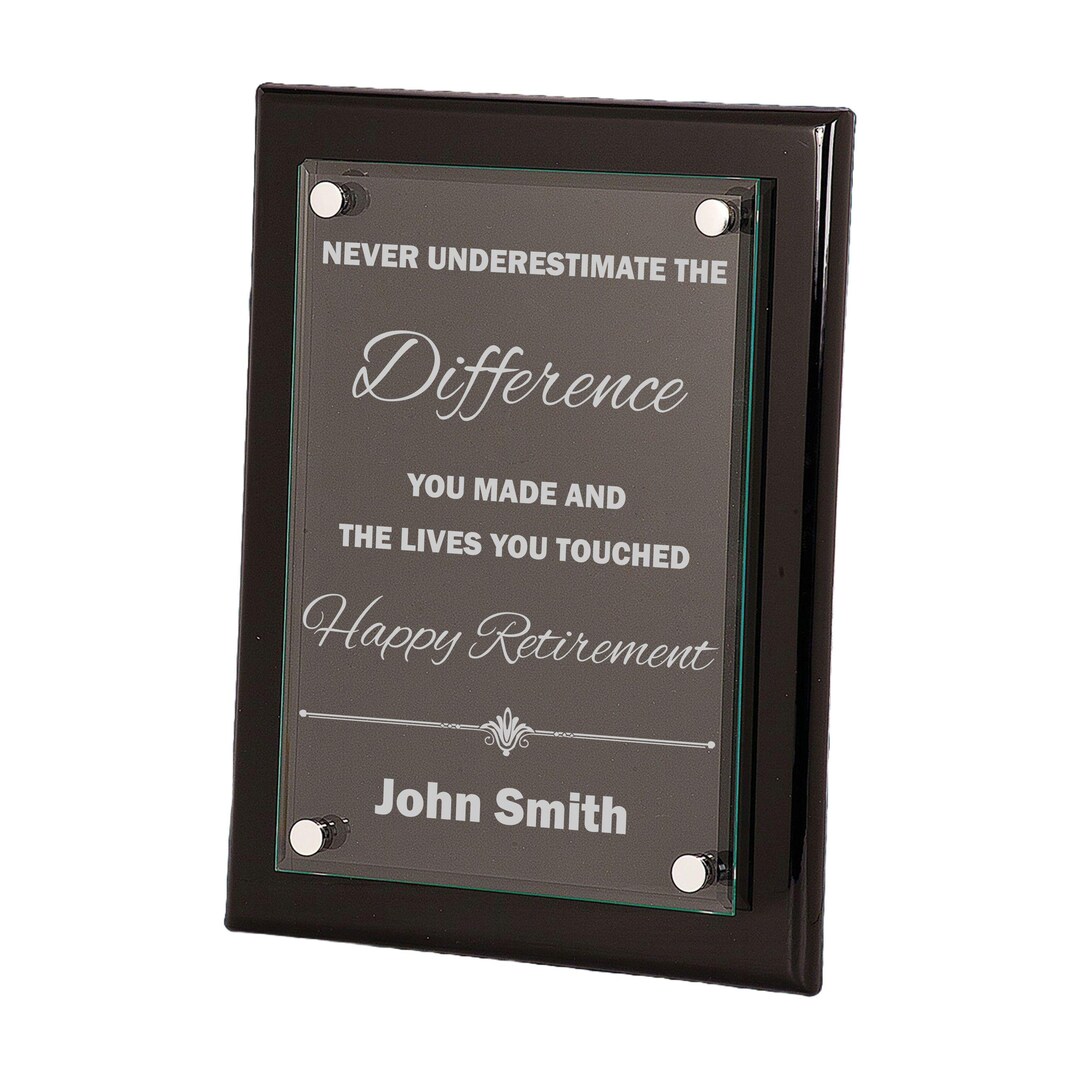 Personalized Retirement Plaques Never Underestimate the Difference You ...