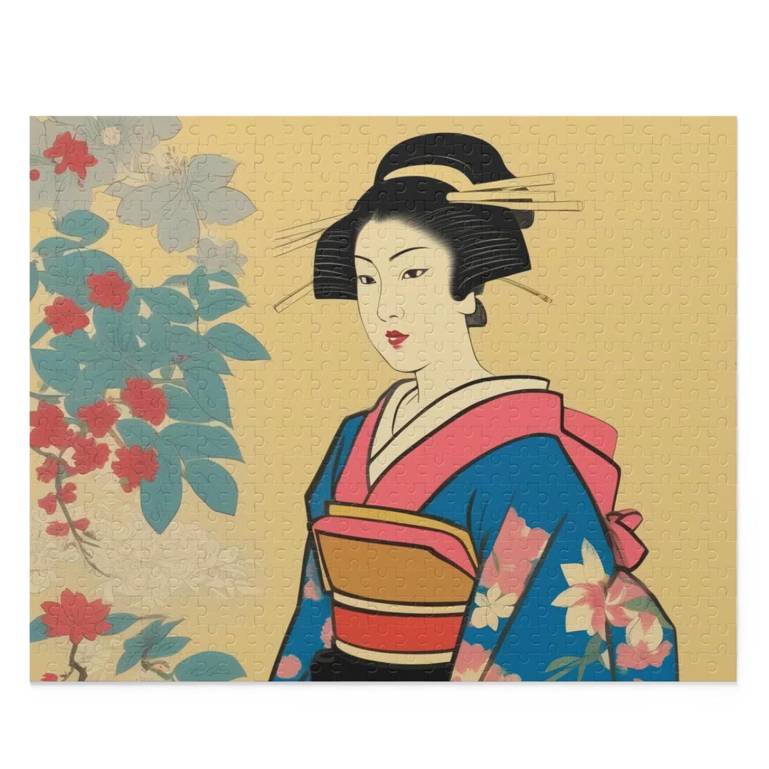 Beautiful Geisha Puzzle | 120, 252, 500-piece - Etsy