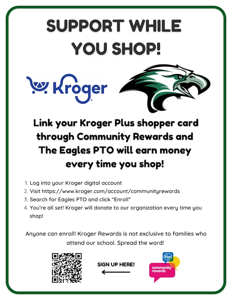 Editable Kroger Community Rewards Flyer | Custom Fundraising Template ...