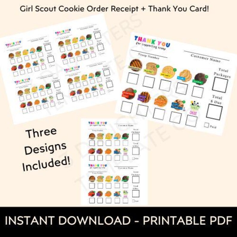 ABC Bakers Girl Scout Cookie Order Form(9 Cookies + for a Cause ...