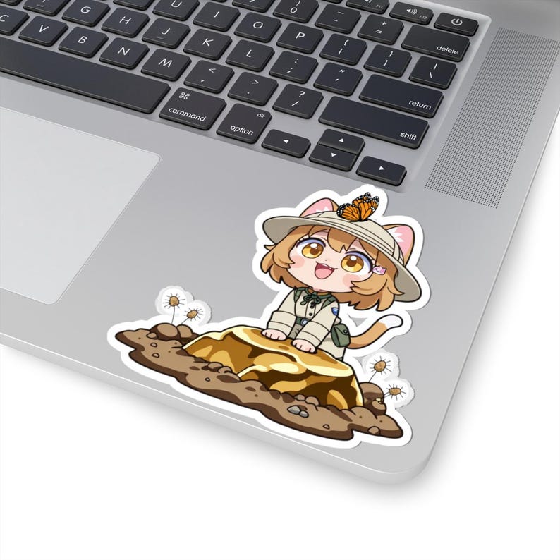 Cute Kawaii Cat Sticker, Explorer on Rock (vinyl, Glossy) - Etsy