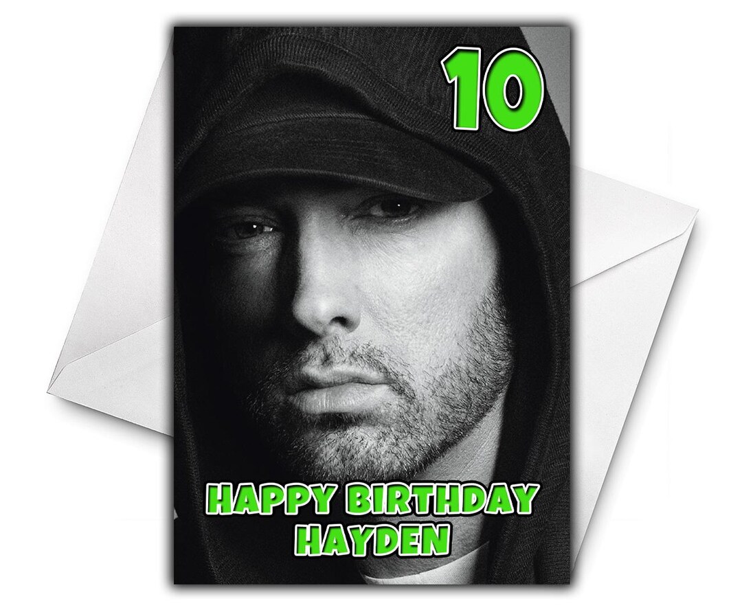 EMINEM Personalised Birthday Card - Eminem Personalised Birthday Card ...