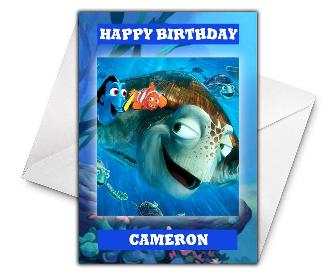 FINDING NEMO Personalised Birthday Card - Finding Dory Birthday ...