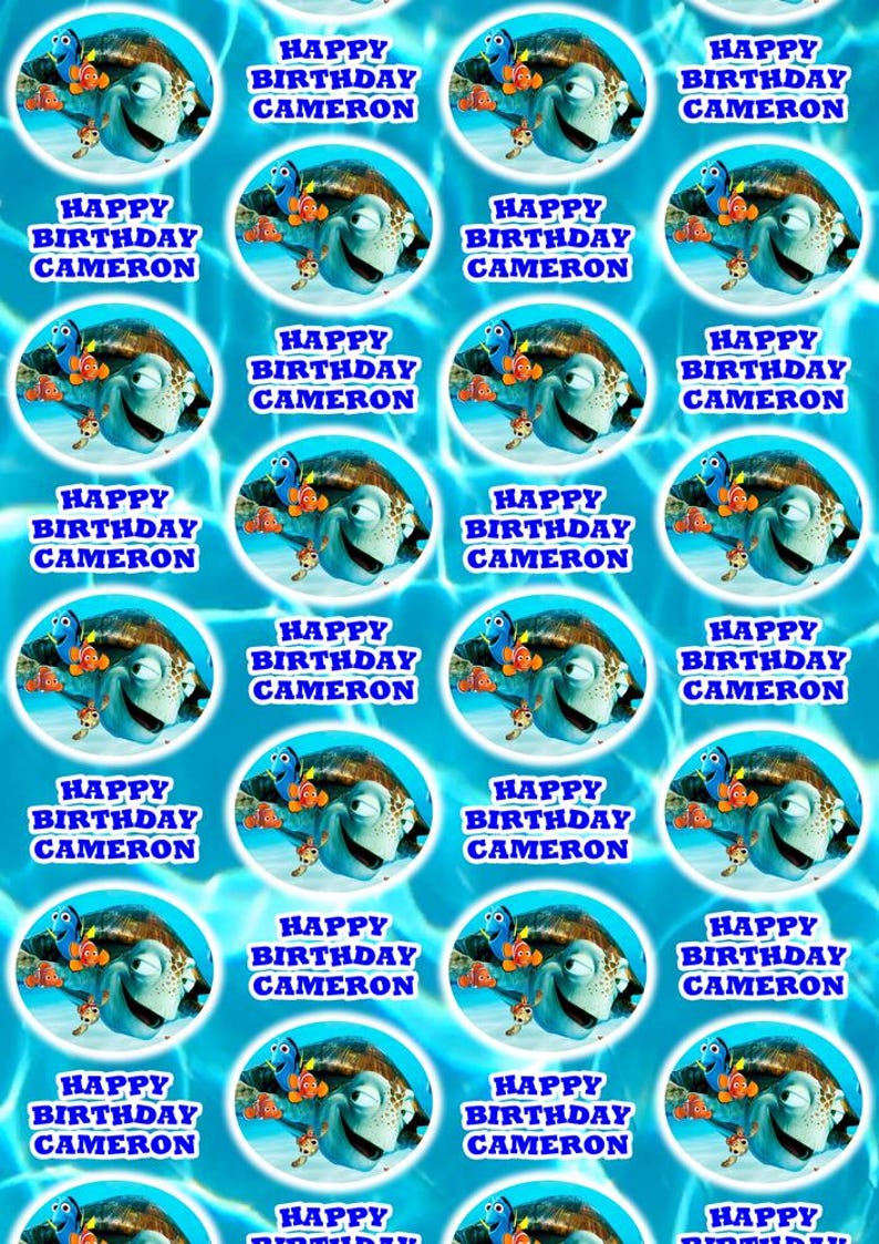 FINDING NEMO Personalised Birthday Wrapping Paper - Disney Finding Nemo ...