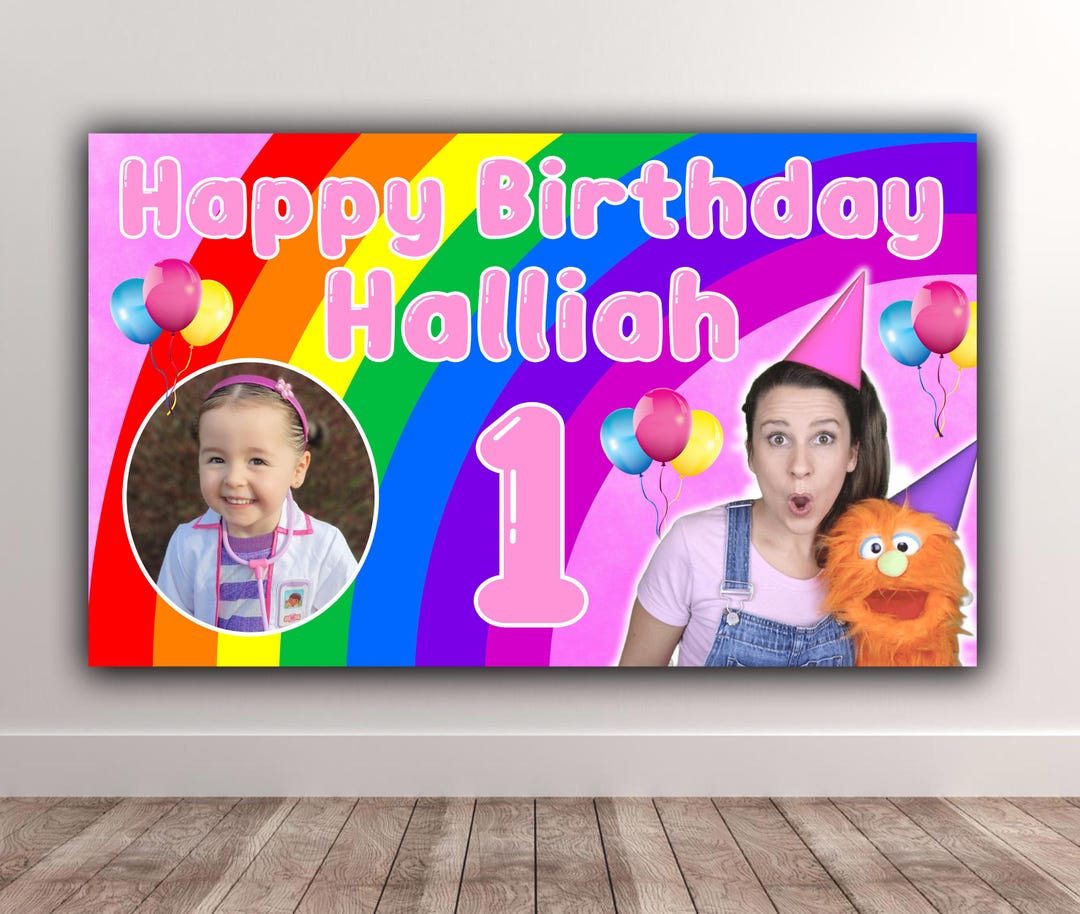 MS RACHEL Personalised Birthday Photo Backdrop - Ms Rachel Birthday ...