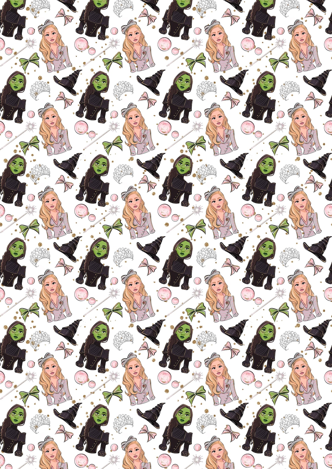 WICKED MOVIE Birthday Wrapping Paper - Wicked Personalised Gift Wrap ...