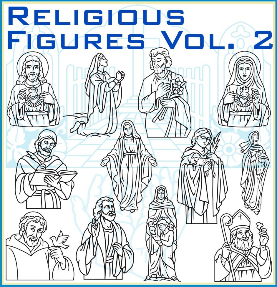 Religious Figures Vol. 2 Vector Clipart - Etsy