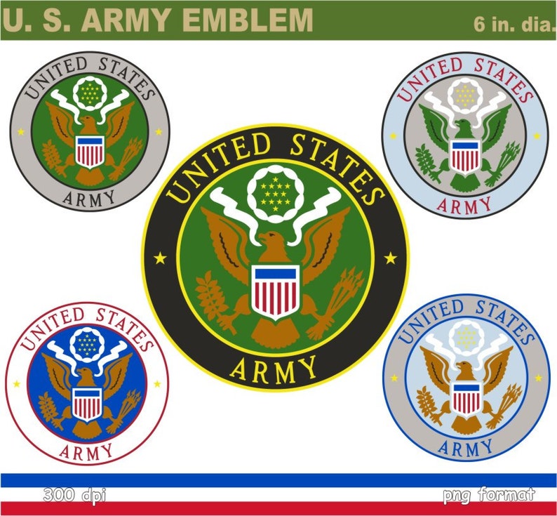 Digital Clipart U.S. Army Emblem 5 PNG | Etsy