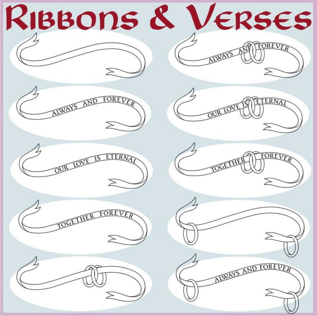 Ribbons & Verses Vector Clipart (40) - Etsy