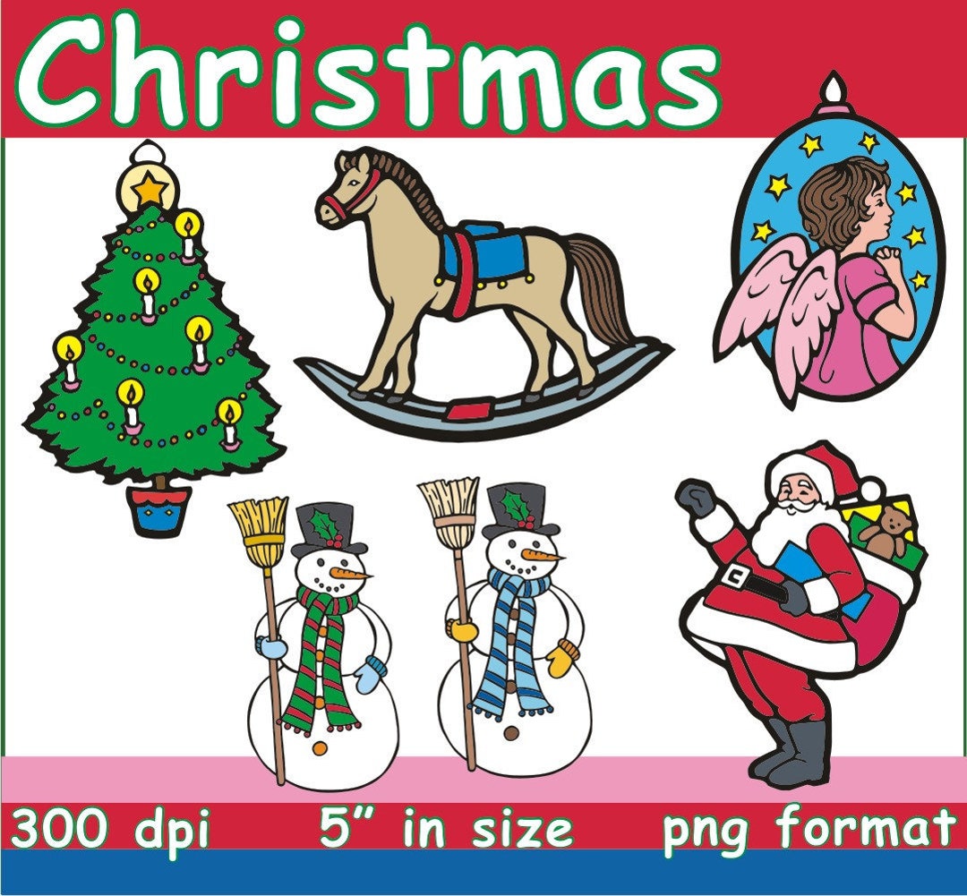 Digital Clipart Christmas (24) PNG - Etsy